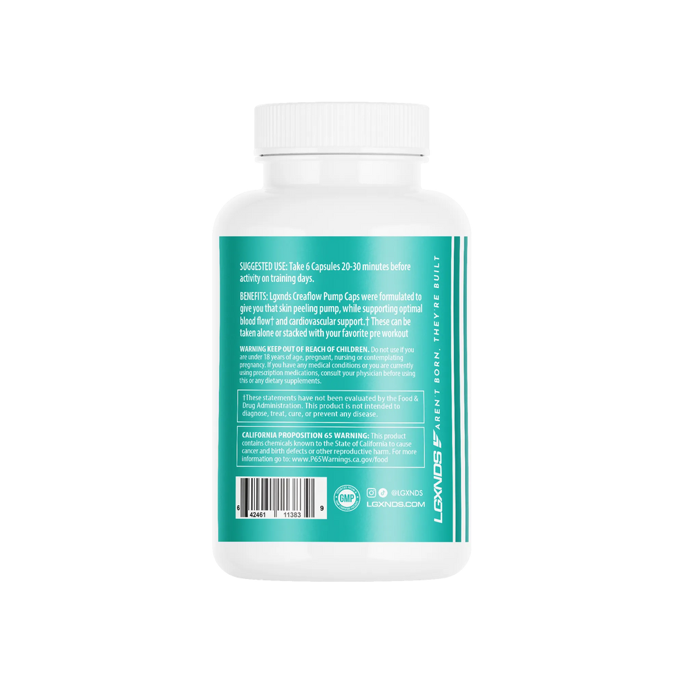 Creaflow - Creatine + Pump Capsules - LGXNDS – Prime Sports Nutrition